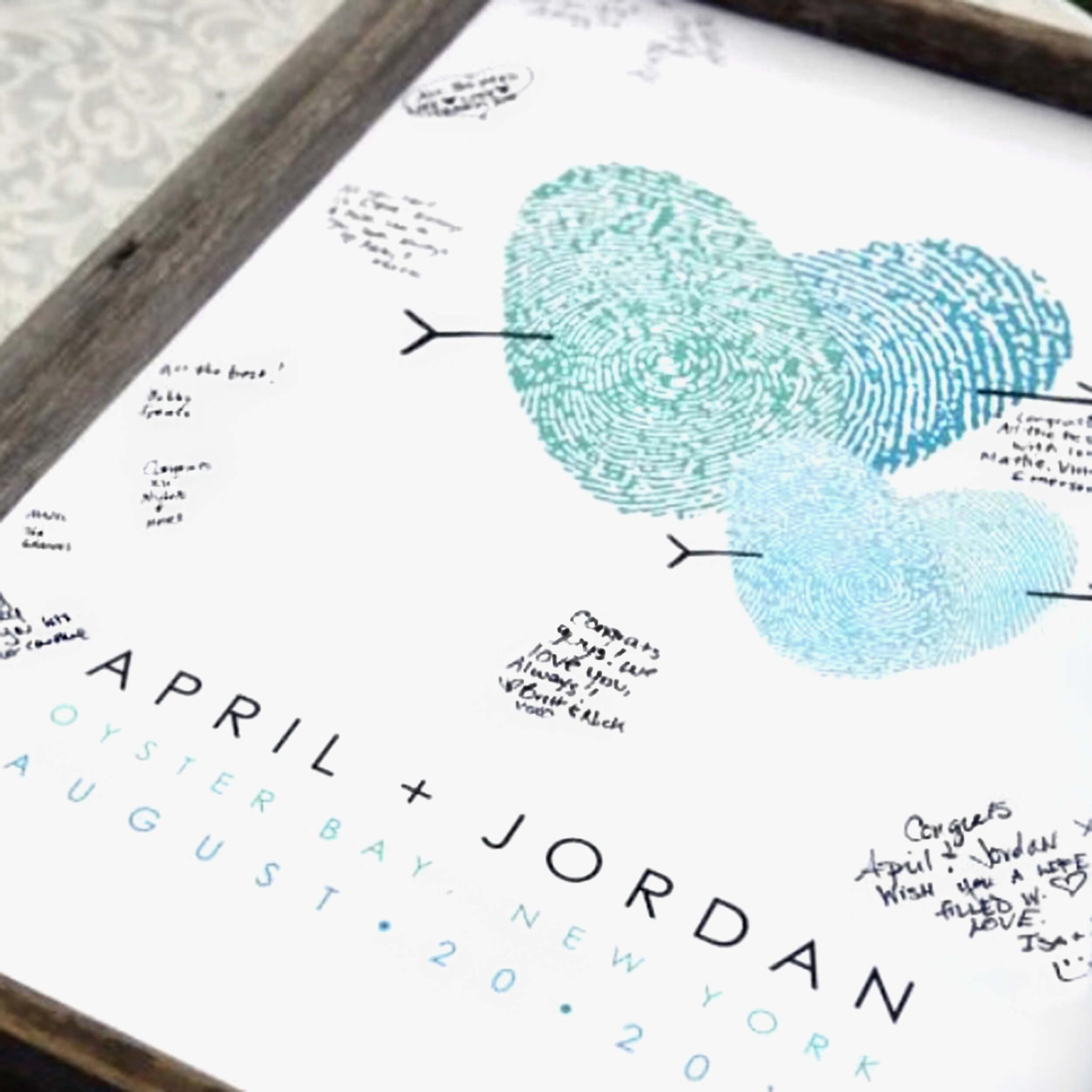 Fingerprint Wedding Guest Book Alternatives – Flutterbye Prints